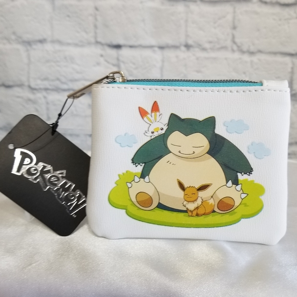 Bioworld | Bags | Pokemon Snorlax Eevee Scorbunny Coin Pouch Wallet ...